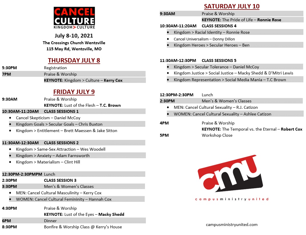 CMU Enrichment Workshop – Campus Ministry United